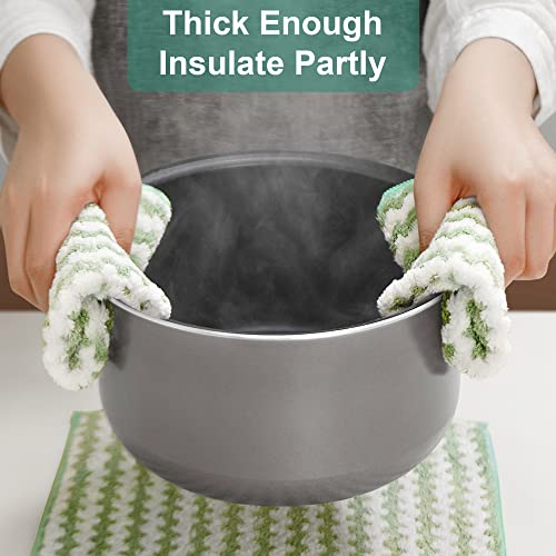 JOYMOOP Microfiber Cleaning Cloth, Kitchen Towels, Dish Rags for Dish Drying Washing, Absorbent Streak Free Lint Free Rags for Cleaning, Reusable and Washable Dish Towels-18 Pack,10"x10"