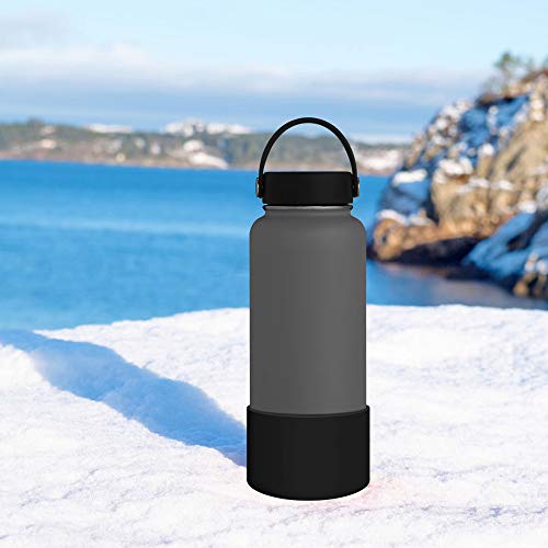 WUQID Protective Silicone Boot Sleeve for 12oz-40oz Hydro Sport Flask/Stanle Water Bottles Tumbler Anti-Slip Bottom Sleeve Cover for All Water Bottles Bottom Width of 2.83-2.95in