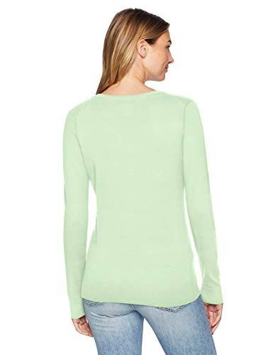 Amazon Essentials Women's Classic-Fit Lightweight Long-Sleeve V-Neck Sweater (Available in Plus Size), Bright Mint Green, Large