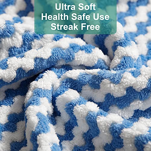 JOYMOOP Microfiber Cleaning Cloth, Kitchen Towels, Dish Rags for Dish Drying Washing, Absorbent Streak Free Lint Free Rags for Cleaning, Reusable and Washable Dish Towels-18 Pack,10"x10"