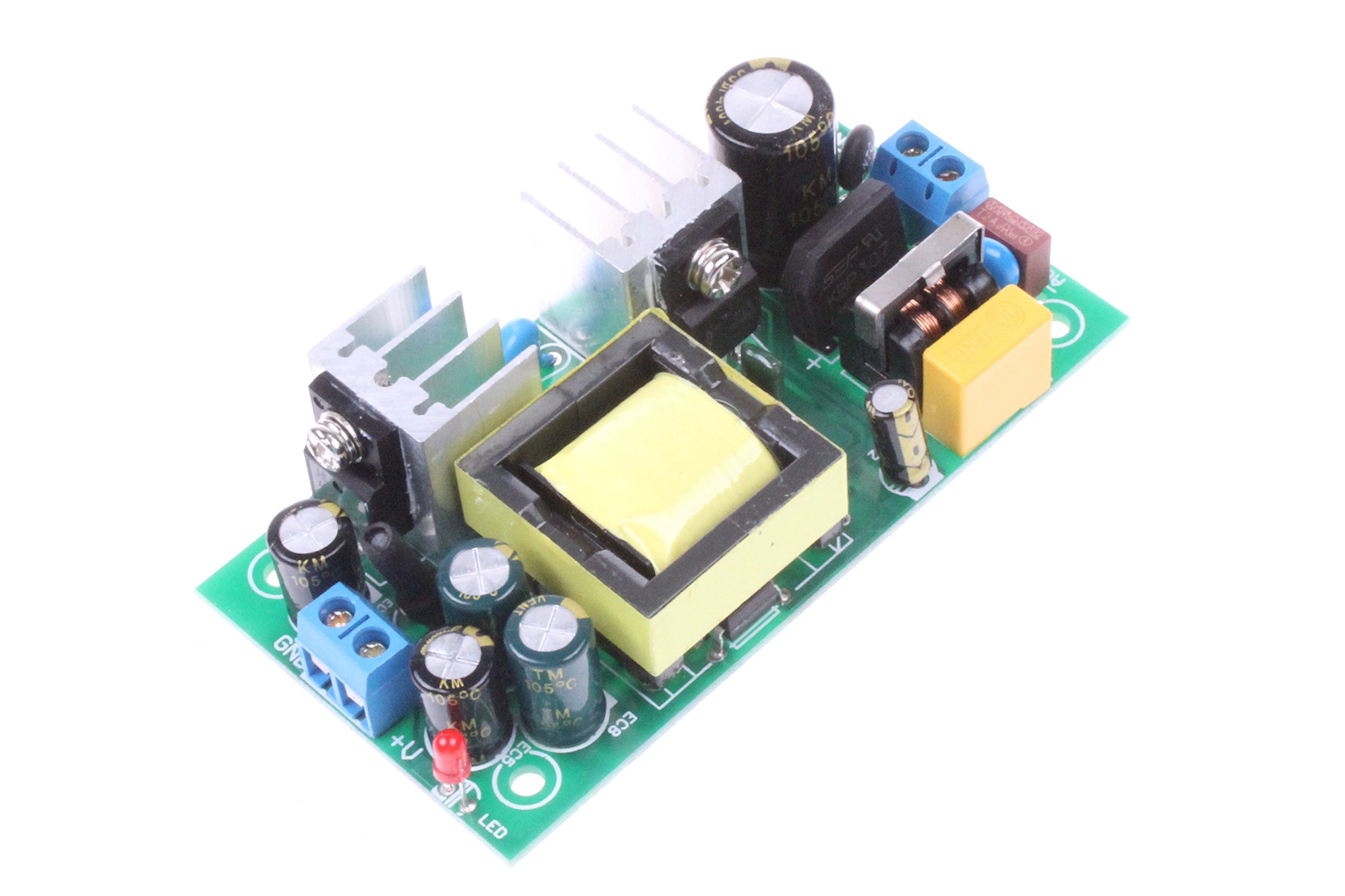 NOYITO AC to DC Precision Buck Power Supply Module AC 120V 100V-264V to 5V 3A 3000mA 15W Isolated Step-Down DC Module (5V 3A, Green)