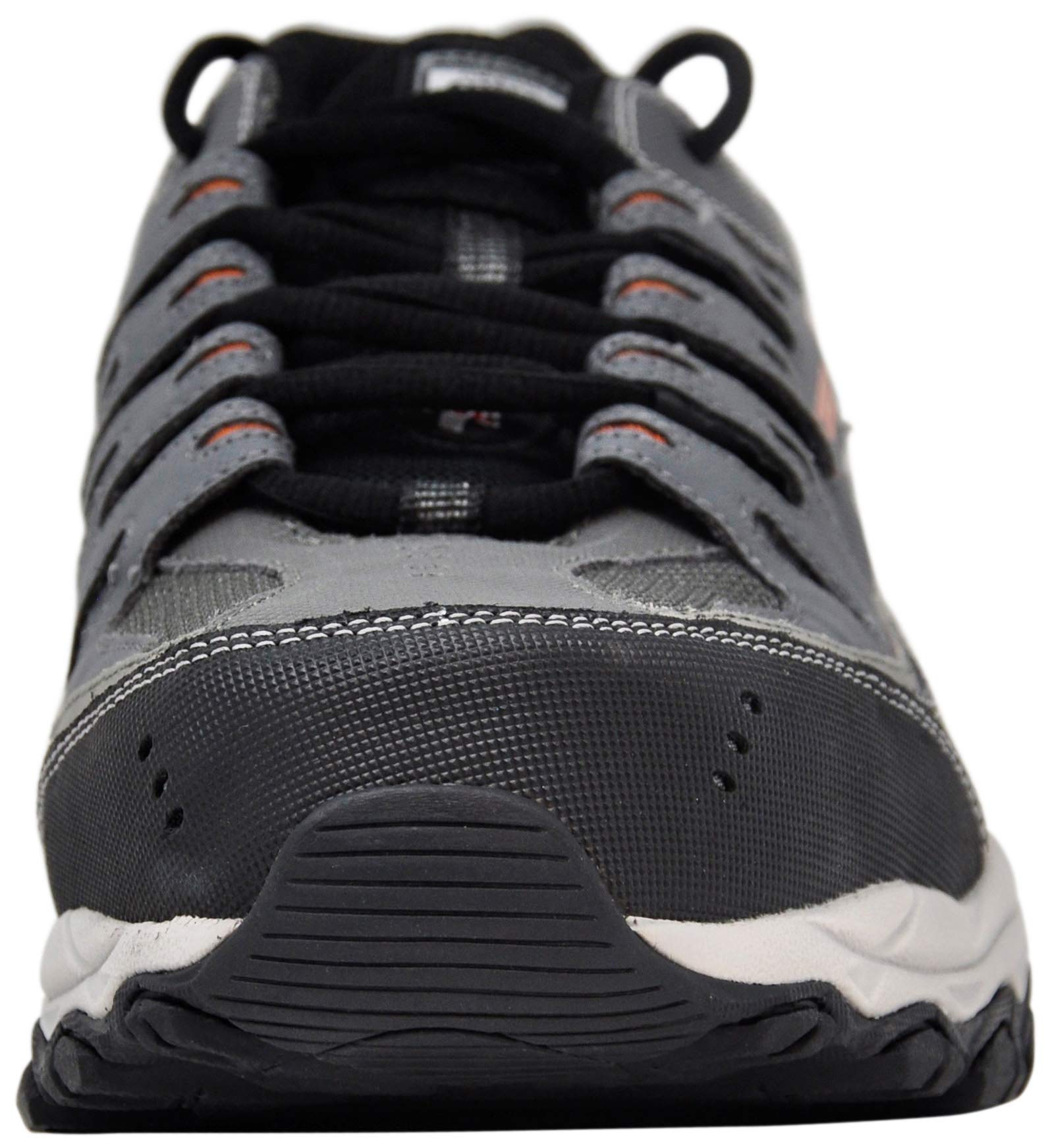 Skechers Men Cankton Athletic Steel Toe Work Sneaker, Charcoal/Orange, 11 M US