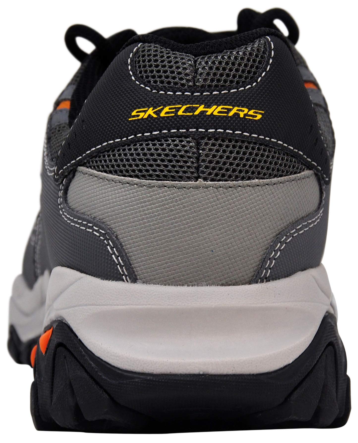 Skechers Men Cankton Athletic Steel Toe Work Sneaker, Charcoal/Orange, 11 M US