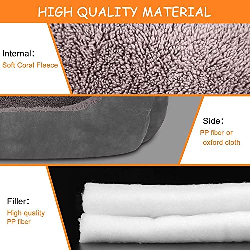 CLOUDZONE Dog Bed for Large Dogs, Large Dog Bed Machine Washable Rectangle Breathable Soft Padding with Nonskid Bottom Pet Bed for Medium and Large Dogs or Multiple