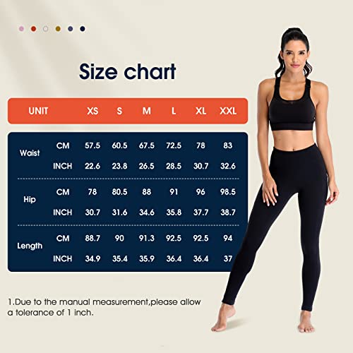 Occffy Workout Leggings for Women High Waisted Gym Legging Yoga Pants Tummy Control Pantalones de Mujer Black