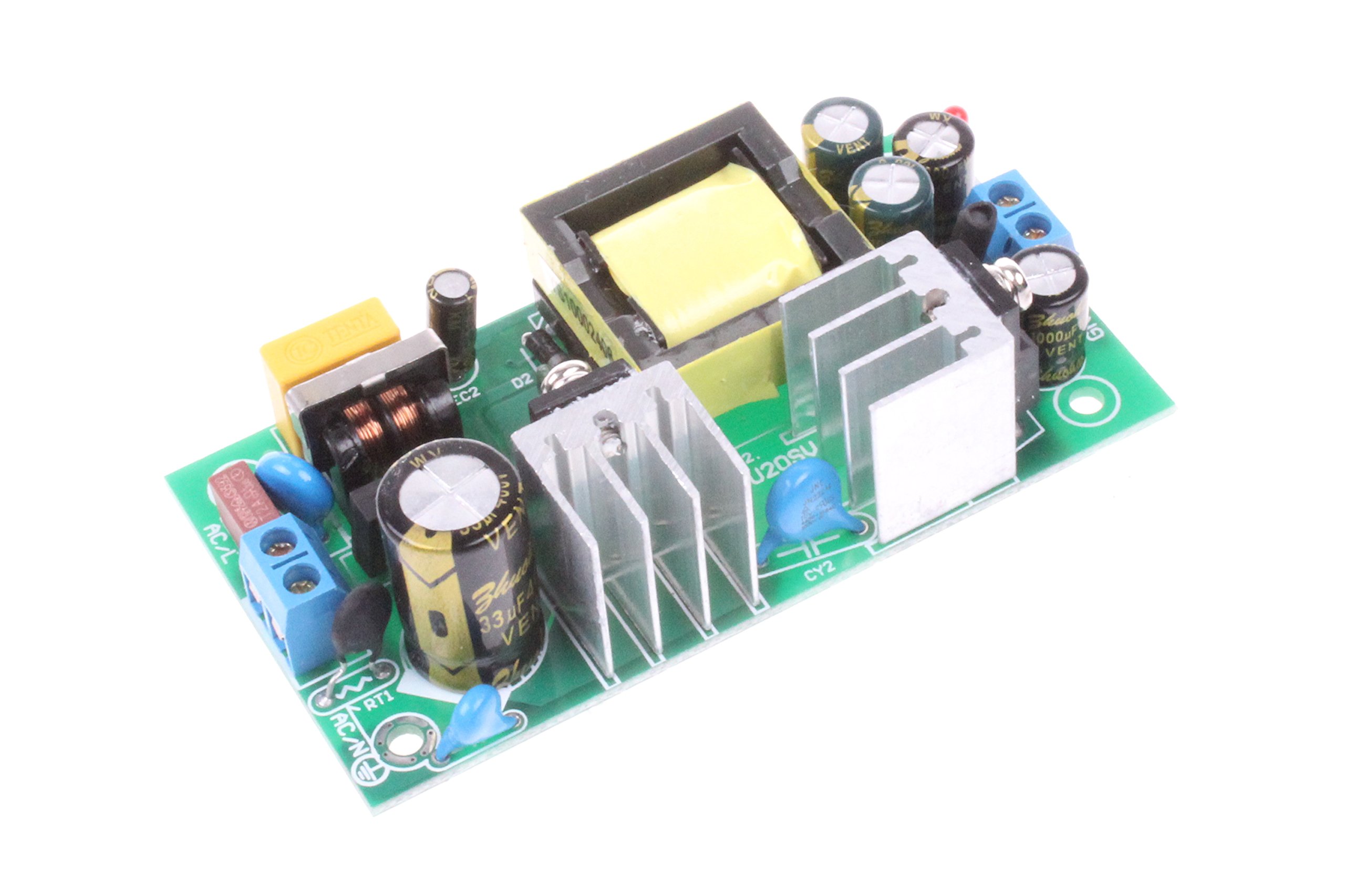 NOYITO AC to DC Precision Buck Power Supply Module AC 120V 100V-264V to 5V 3A 3000mA 15W Isolated Step-Down DC Module (5V 3A, Green)