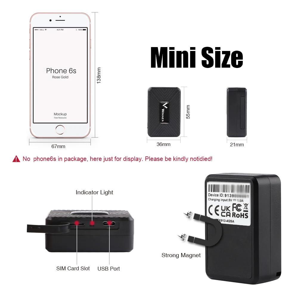 Zeerkeer Mini GPS Tracker for Vehicles Hidden Magnetic Mini GPS Locator Real-time Anti-Theft Micro GPS Tracking Device with App for Cars, Kids, Elderly, Wallet, Luggage