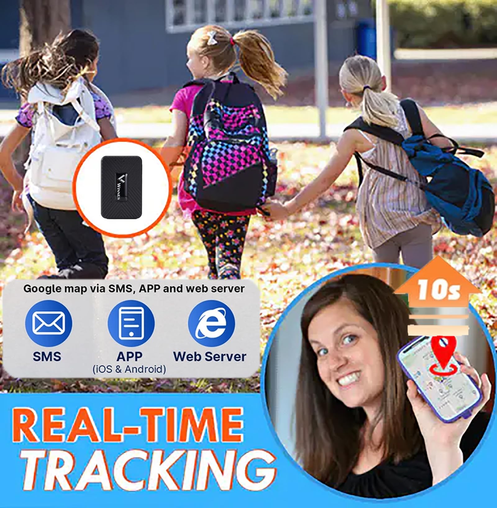 Zeerkeer Mini GPS Tracker for Vehicles Hidden Magnetic Mini GPS Locator Real-time Anti-Theft Micro GPS Tracking Device with App for Cars, Kids, Elderly, Wallet, Luggage