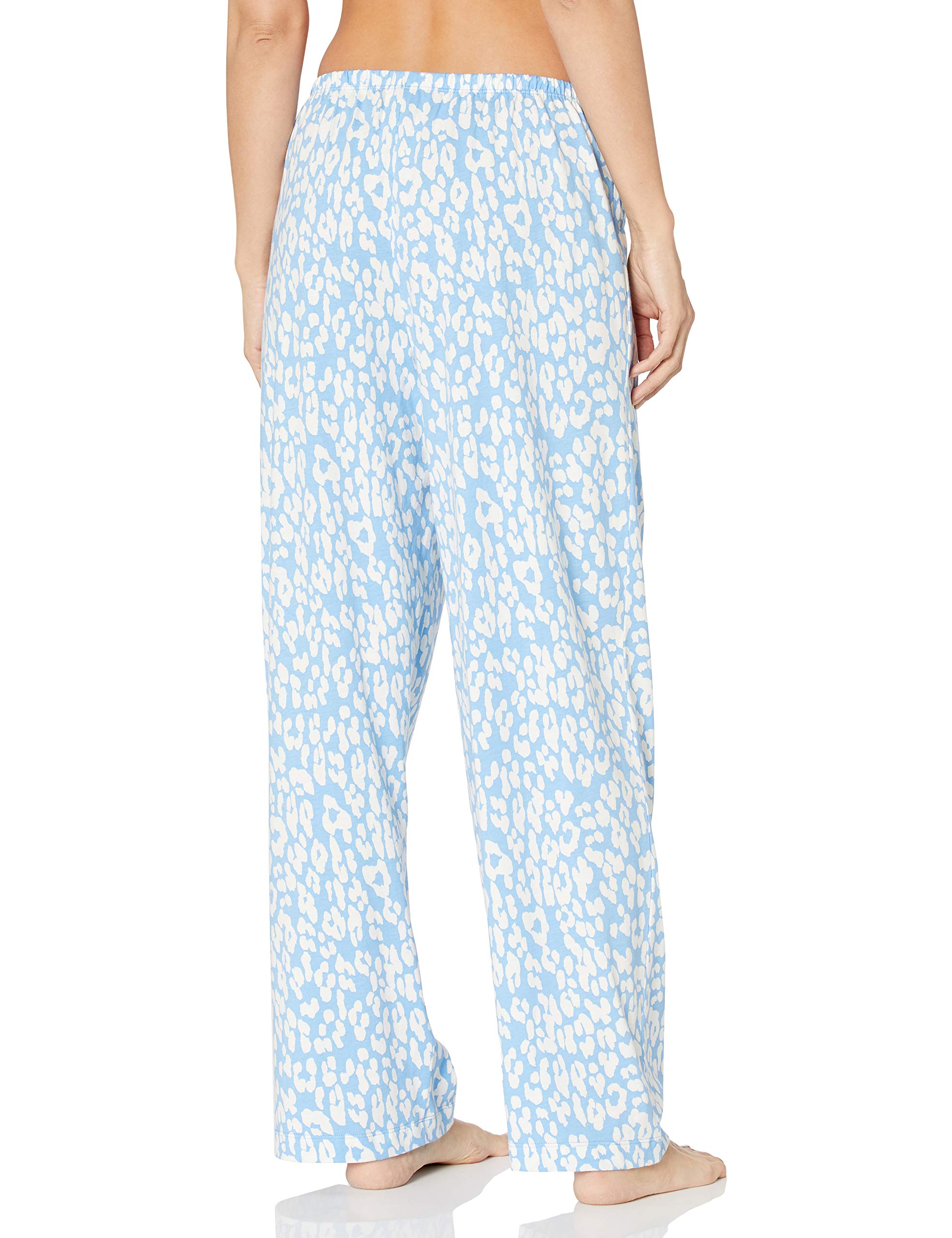 Hue Women's SleepWell Basic Printed Knit Performance Sleep Pajama Pant, Made with Temperature Regulating Technology, Bella Blue-Animal Shadow, X-Large