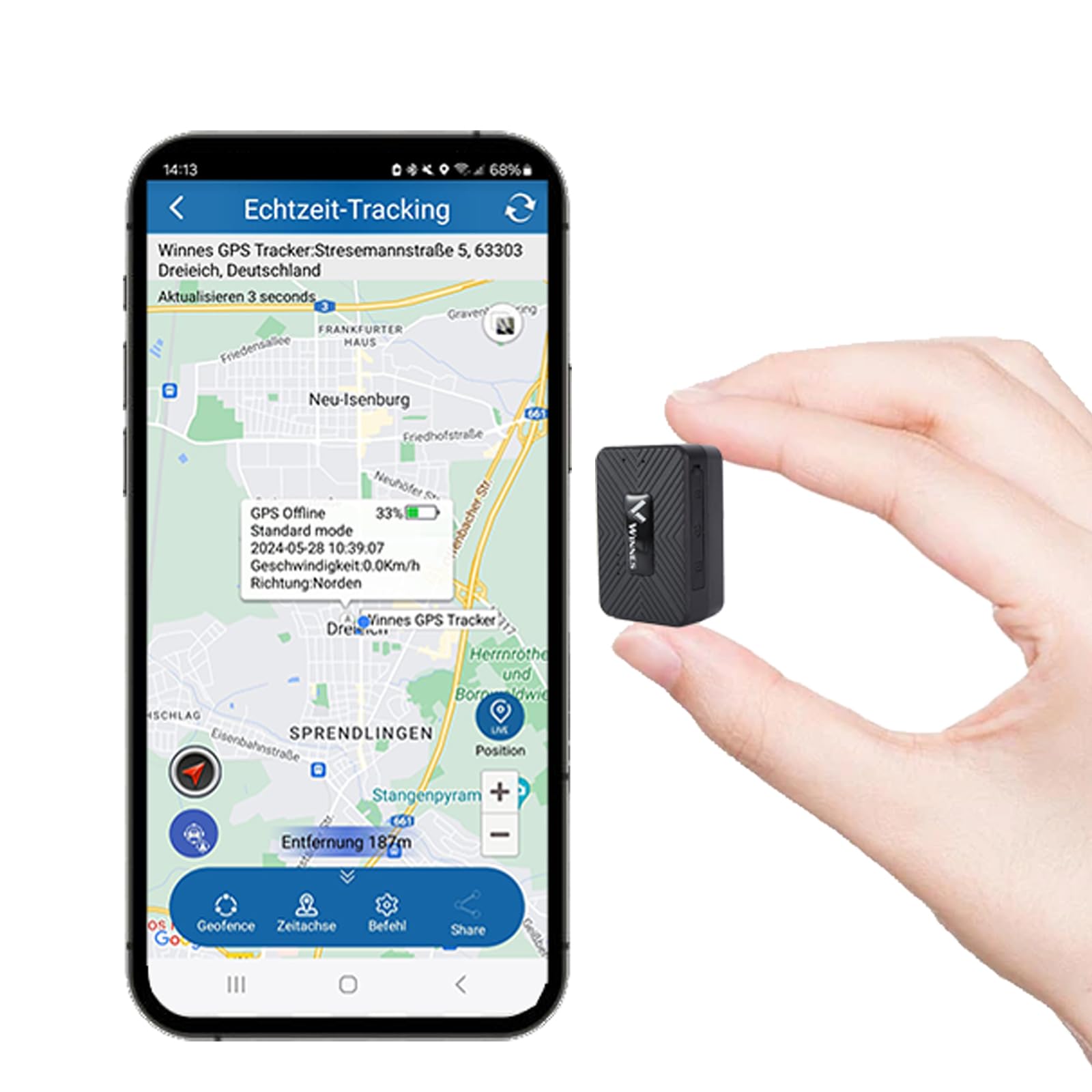 Zeerkeer Mini GPS Tracker for Vehicles Hidden Magnetic Mini GPS Locator Real-time Anti-Theft Micro GPS Tracking Device with App for Cars, Kids, Elderly, Wallet, Luggage