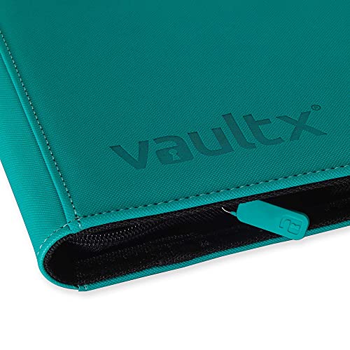 Vault X 9 Pocket Trading Card Zip Binder, 360 Cards, Premium Exo-Tec Album Material, 20 Side-Loading Pages, Folder for Collectible Games, Sports, TCG (Teal)