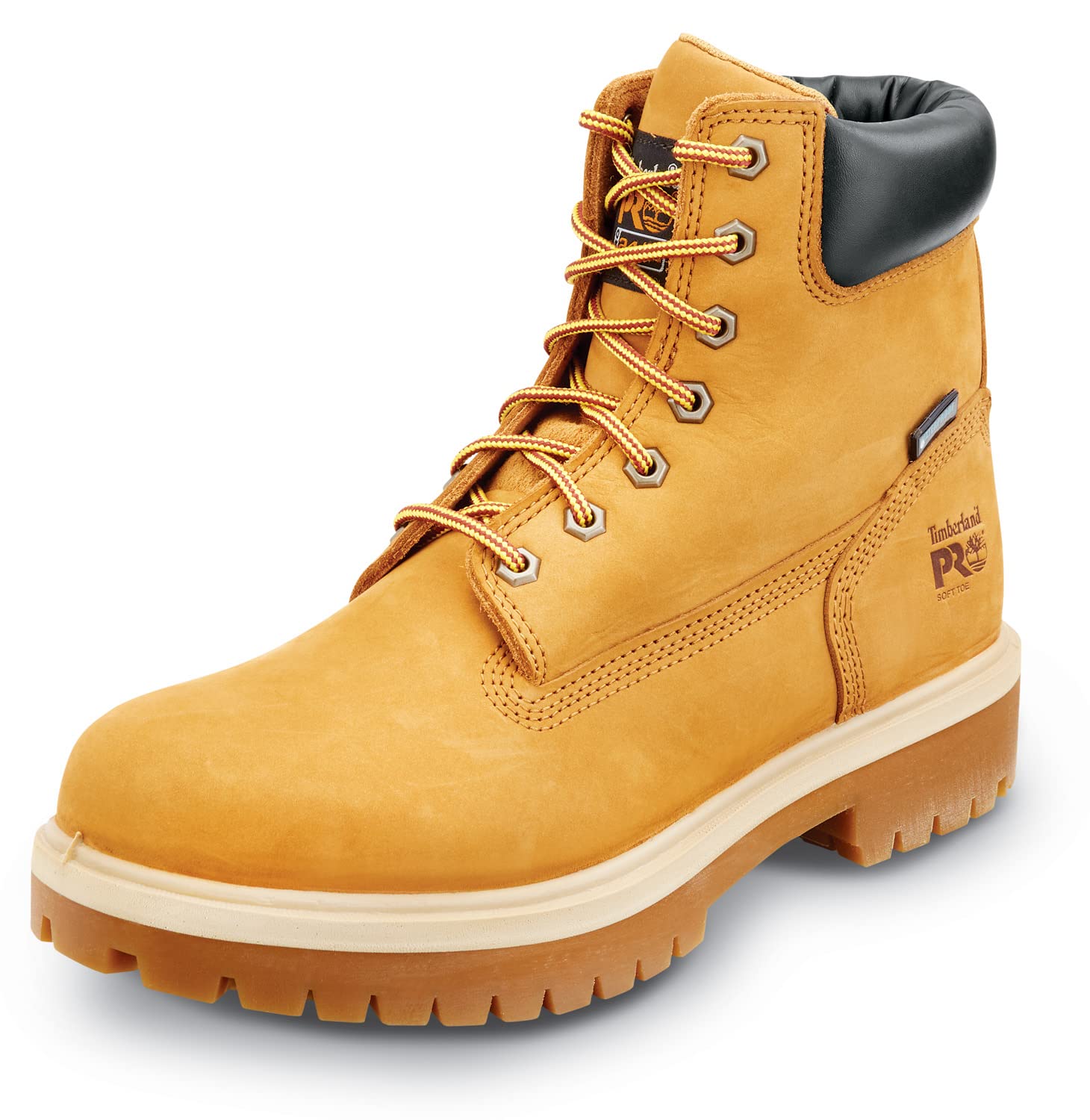 Timberland PRO 6IN Direct Attach Men's, Wheat, Soft Toe, MaxTrax Slip Resistant, WP/Insulated Boot (12.0 W)