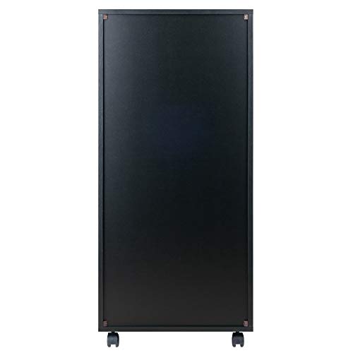 Contemporary Home Living 41.25" Black Elegant Halifax Rectangular Expanded Cabinet with 5 Pull-Out Drawers