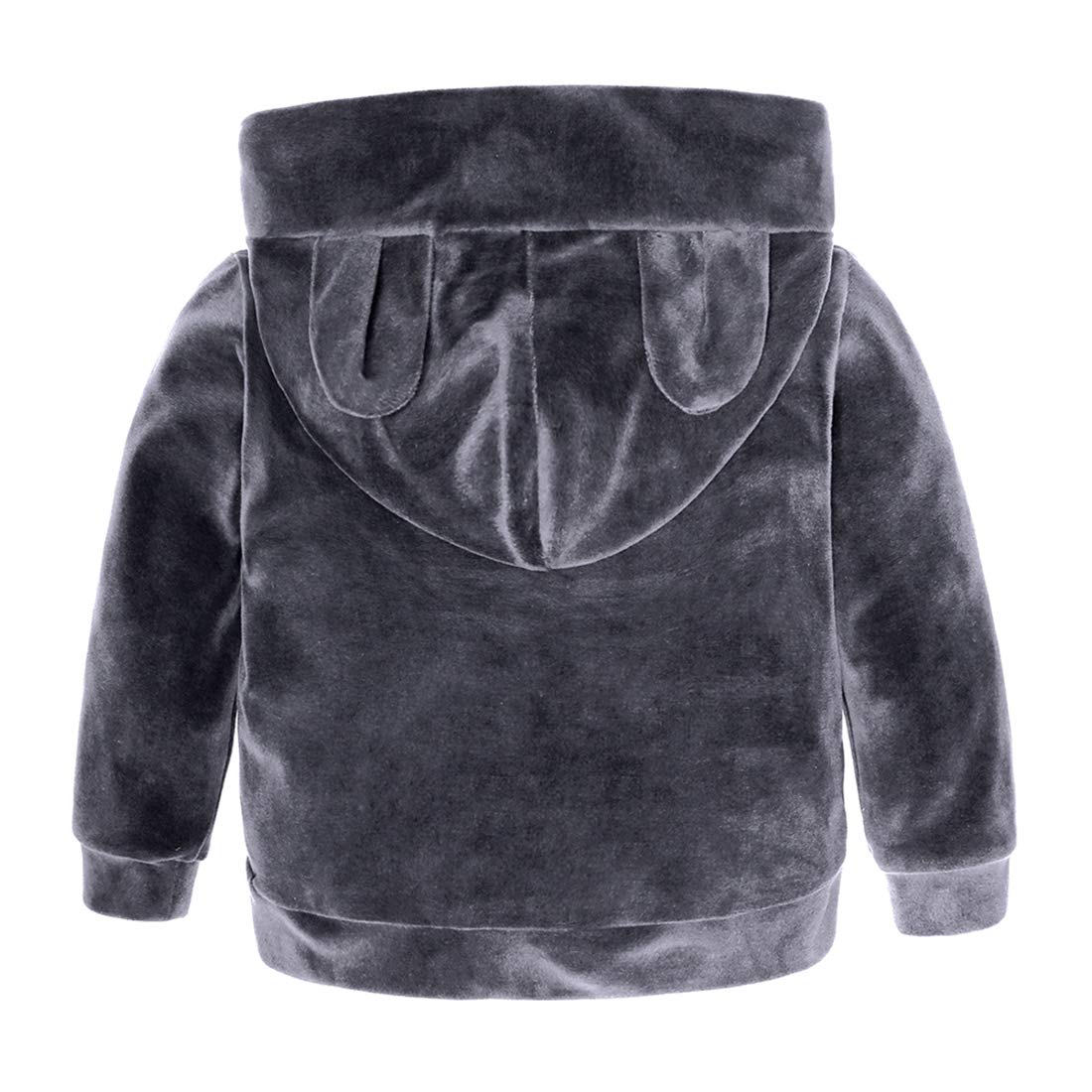 Boys Girls Velvet Hooded Tracksuit Sweatshirt Top + Sweatpants Hoodie Outfit Set