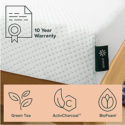 ZINUS 5 Inch Youth Memory Foam Mattress / Kids’ Room & Bunk Bed Mattress, Twin
