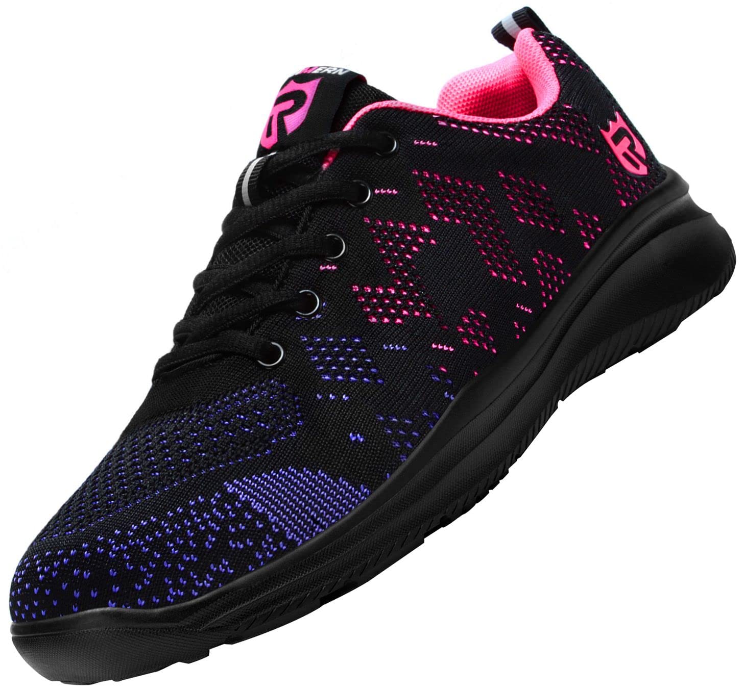LARNMERN Steel Toe Shoes Women Tennis Comfortable Sneakers Work Lightweight Sneaker Safety Ladies Puncture Proof Women's Shoe 112K(9 Women, Purple)