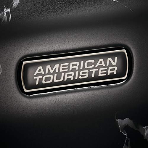American Tourister Moonlight Hardside Expandable Luggage with Spinner Wheels, Black Marble, 3-Piece Set (21/24/28)