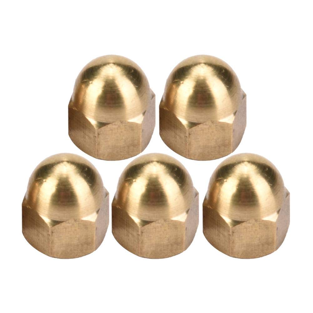 Brass Acorn Nut Kit Dome Head Hex Nuts Set Vehicle Fasteners M3- Fix Tires (M6, 20pcs)