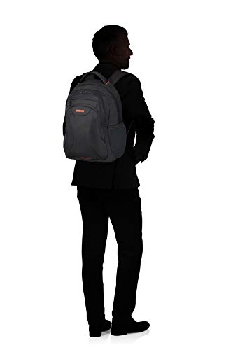 American Tourister Backpack M (15.6"), Black (Black/Orange)