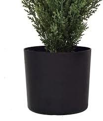 One 4 Foot Outdoor Artificial Cedar Topiary Tree Potted UV Rated Plant by Silk Tree Warehouse Company Inc (4 Foot)