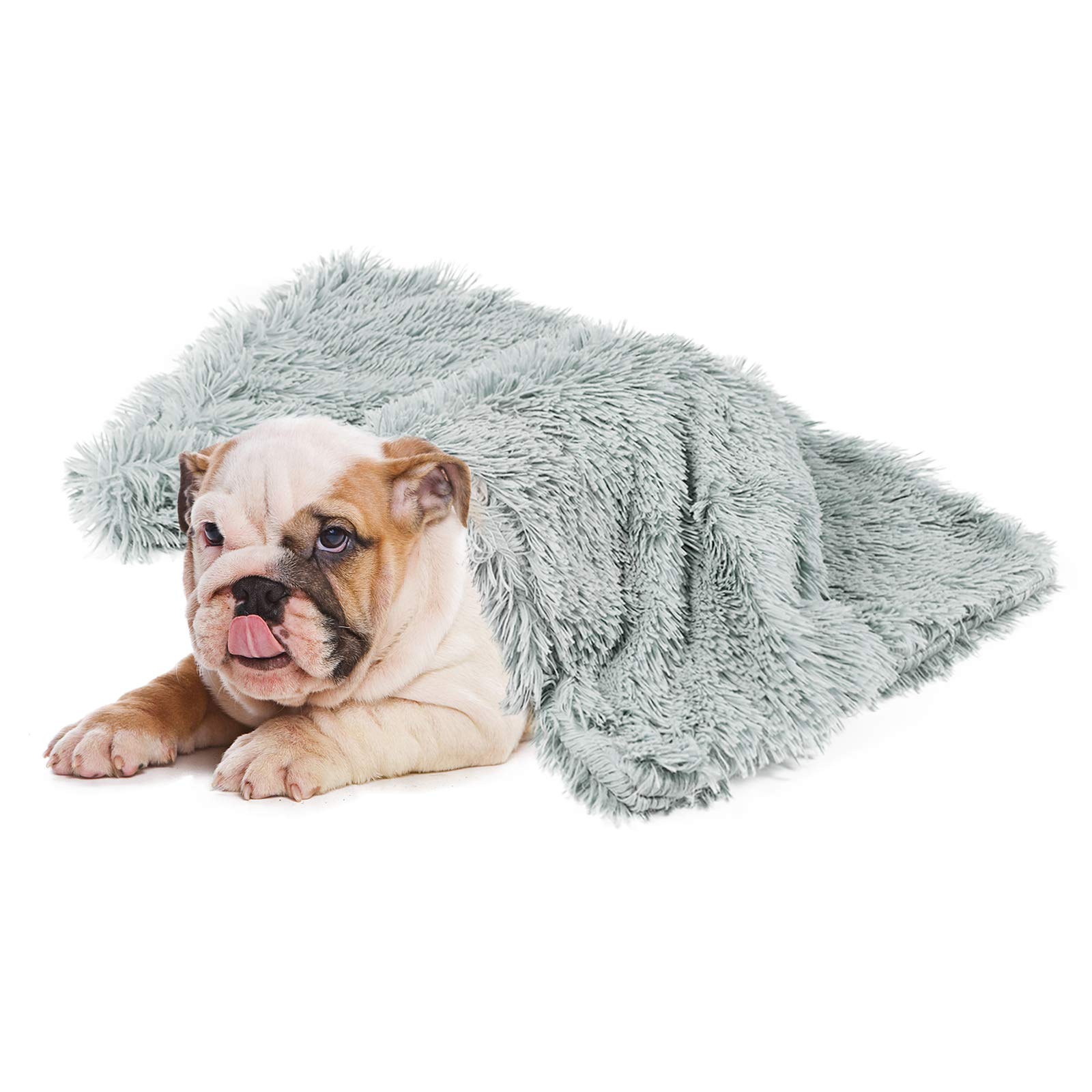 Whollyup Premium Pet Fleece Blanket Fluffy Dog Cat Blanket Throw, Soft Warm Puppy Blanket Cover Dog Cat Fluffy Fur Blanket Sleep Mat Double Layer Washable for Dog Bed, Couch, Sofa, Car