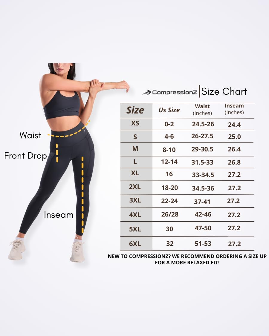 Compression Leggings for Women, Tummy Control Workout Gym Running Yoga Pants Black