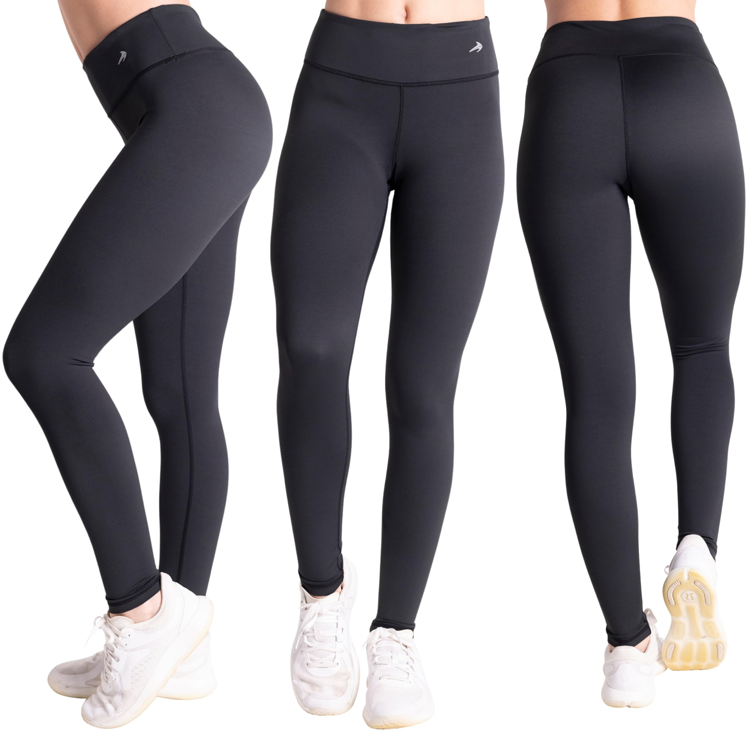 Compression Leggings for Women, Tummy Control Workout Gym Running Yoga Pants Black