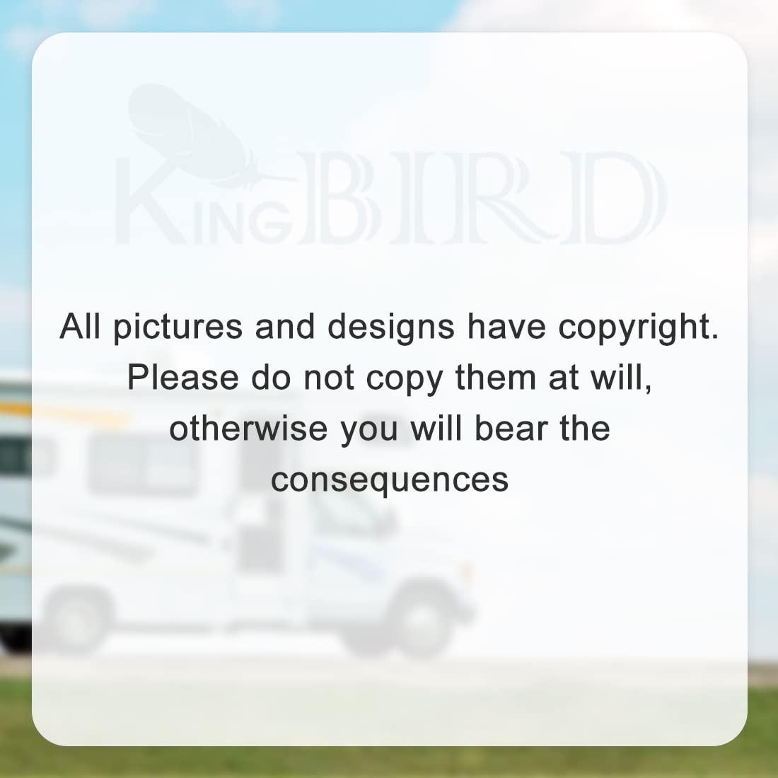 KING BIRD Upgraded Class C RV Cover, Extra-Thick 5 Layers Anti-UV Top Panel, Durable Camper Cover, Fits 20'- 23' Motorhome -Breathable, Water-Proof, Rip-Stop with 2Pcs Extra Straps & 4 Tire Covers