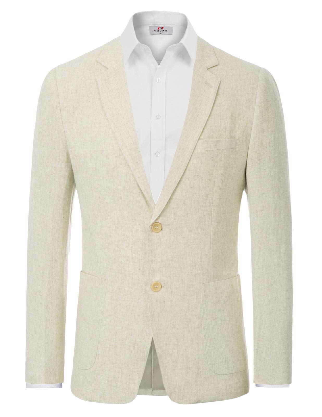 Mens Blazer Jacket Two Button Casual Sport Coat Lightweight Dress Blazer Fashion A-Khaki