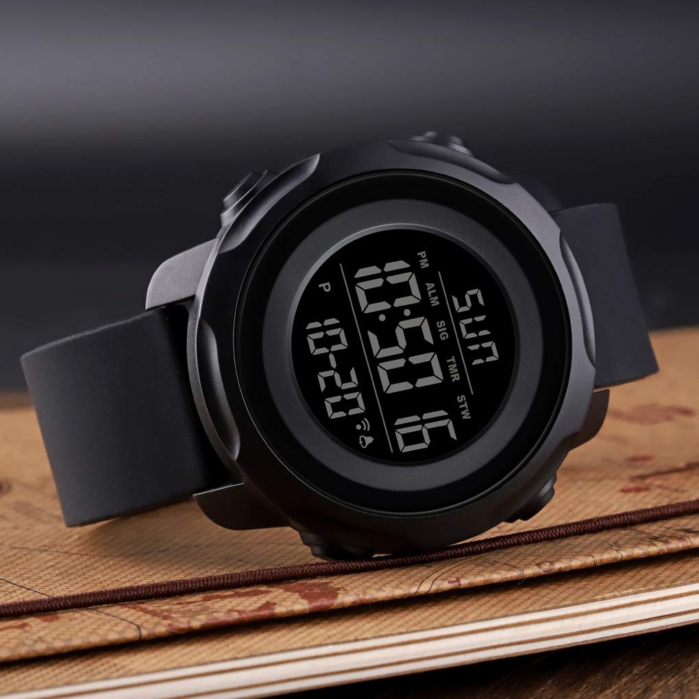 CKE Men's Digital Sports Watch Military Electronic Waterproof Wrist Watches for Men with Stopwatch Alarm LED Backlight