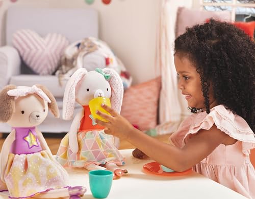 B. toys- B. softies- 15" Plush Bunny- Soft Stuffed Animal for Baby, Toddler, β Orange & Pastel Outfit- Washable Rabbit- Tippy Toes- Becky Bunny- 0 Months +