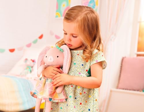 B. toys- B. softies- 15" Plush Bunny- Soft Stuffed Animal for Baby, Toddler, β Orange & Pastel Outfit- Washable Rabbit- Tippy Toes- Becky Bunny- 0 Months +