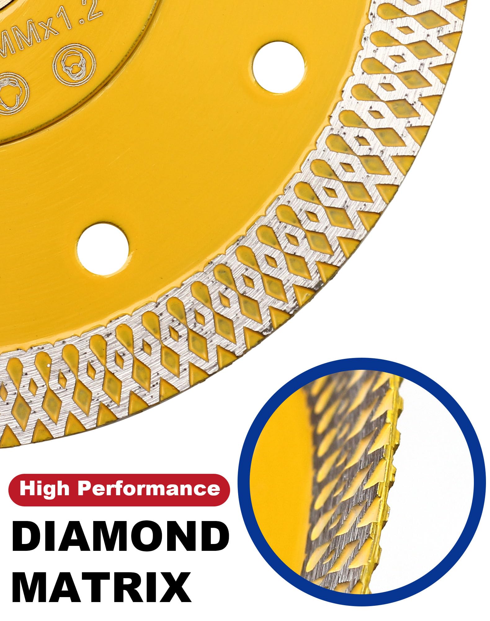 2 Pcs/Lot Super Thin Diamond Saw Blade Porcelain Cutting Blade for Cutting Granite Marbles Tiles (4.5-2pcs)……