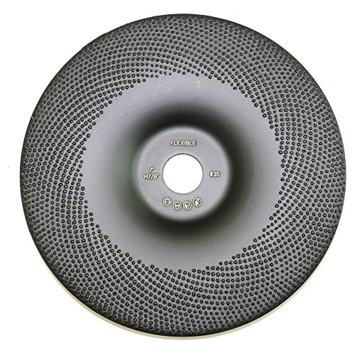 Flexible 7" Diamond Cup Grinding Polishing Disc Wheel with RCD Newest Technology & Rubber Cushioned Body for Universal Purpose (Flexible, 7", 10.6 oz Very Light)