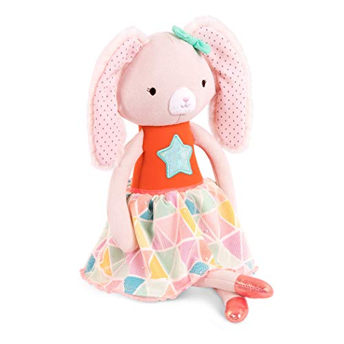 B. toys- B. softies- 15" Plush Bunny- Soft Stuffed Animal for Baby, Toddler, β Orange & Pastel Outfit- Washable Rabbit- Tippy Toes- Becky Bunny- 0 Months +