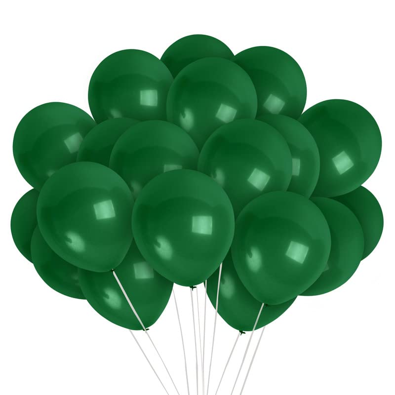 Treasures Gifted 36 Count Pine Green Latex Balloons - 12 Inch Round, Premium Latex, Durable, Versatile, Luxurious Color - Perfect for Birthday, Baby Shower - Children & Babies, Unisex