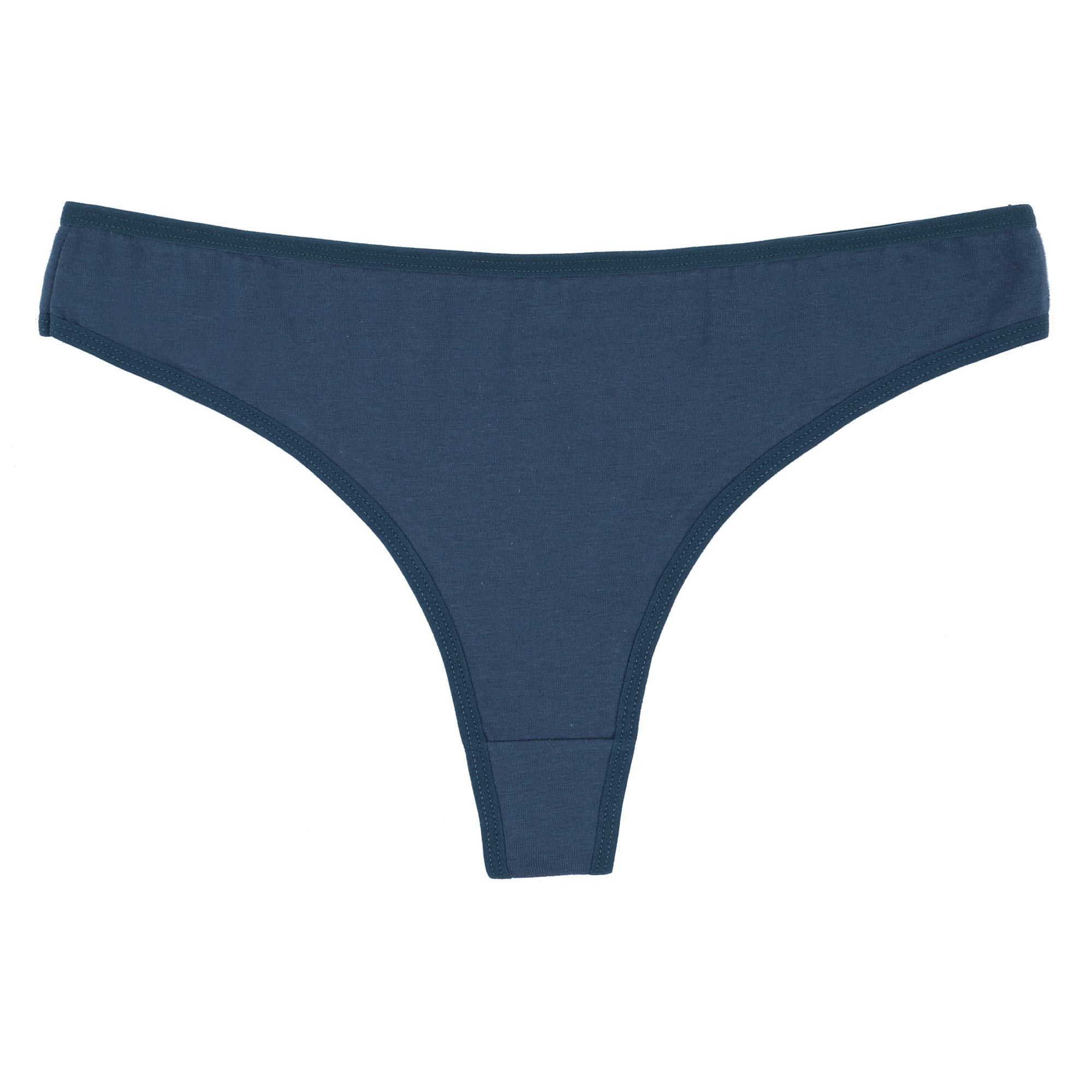 ELACUCOS 6 Pack Women's Thongs Cotton Breathable Panties Underwear Basics Large