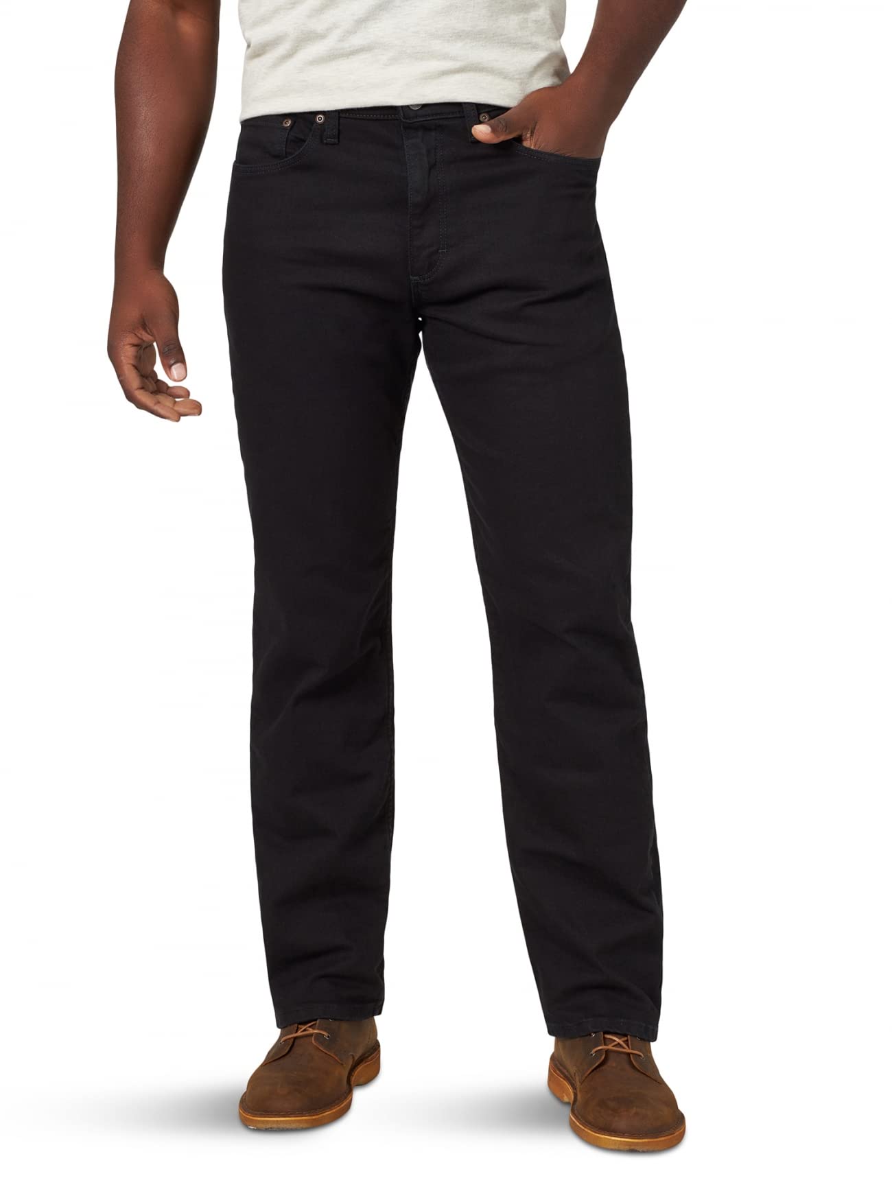 Wrangler Authentics Men's Classic 5-Pocket Relaxed Fit Flex Jean Black Flex 32W x 28L