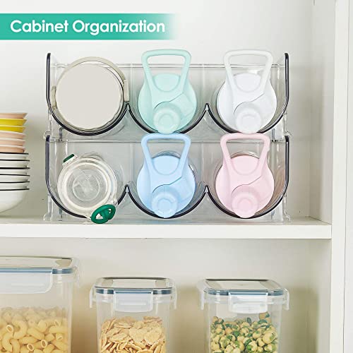 FJC Water Bottle Organizer - Stackable Water Bottle or Wine Organizer - Perfect to Keep Cold Drinks in The Fridge or Room Temperature in The Cabinet Clutter Free.