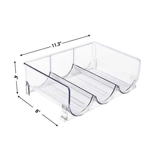 FJC Water Bottle Organizer - Stackable Water Bottle or Wine Organizer - Perfect to Keep Cold Drinks in The Fridge or Room Temperature in The Cabinet Clutter Free.