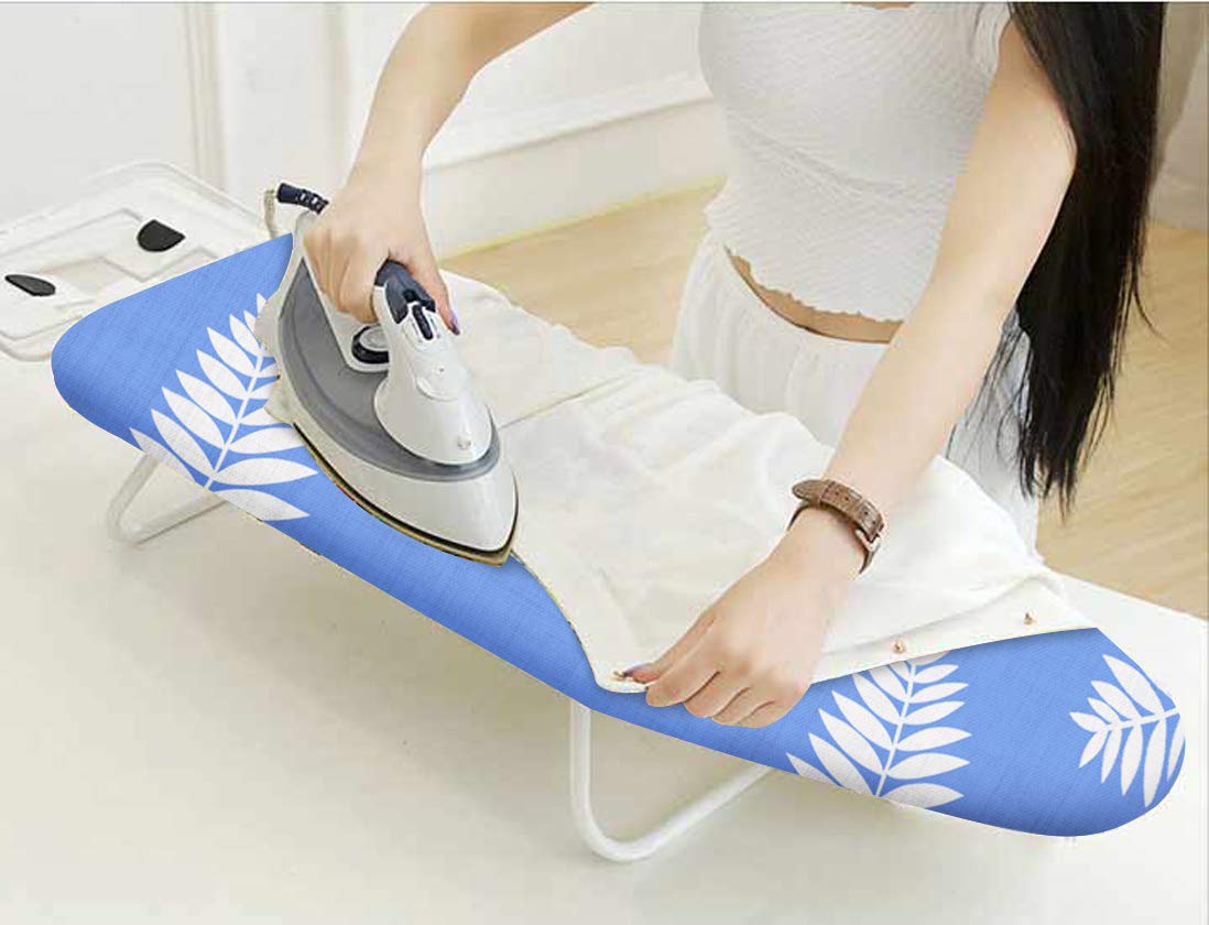 SheeChung 12.5 x 32 Inch Mini Ironing Board Cover - with 100% Cotton Iron Cover and Extra Thick Pad,Resists Scorching and Staining,Fits for Small Tabletop Ironing Board (Ironing Board Not Included)