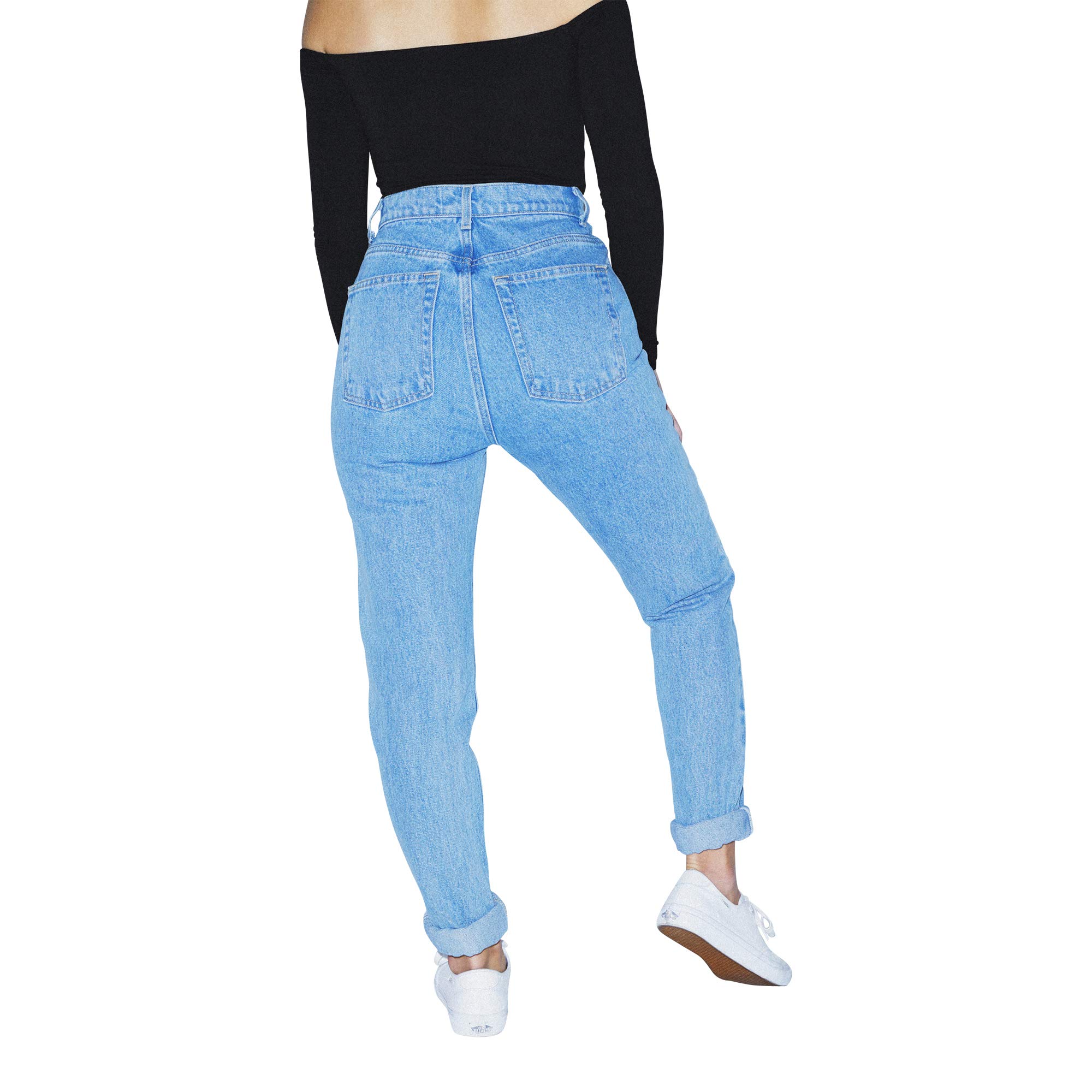 American Apparel Women's High-Waist Jean, Light Wash, 31W/32