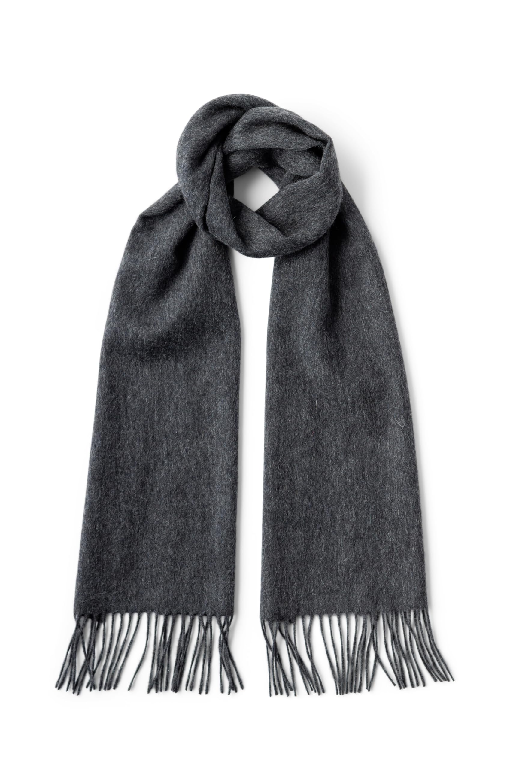 Fishers Finery Men's 100% Pure Cashmere Scarf, Warm Comfortable (Charcoal)