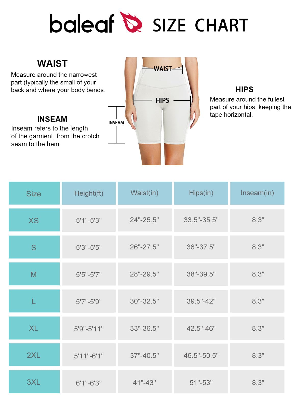 baleaf Biker Shorts Women Yoga Gym Workout Spandex Athletic Running Volleyball Tummy Control Compression with Pockets 8" White S