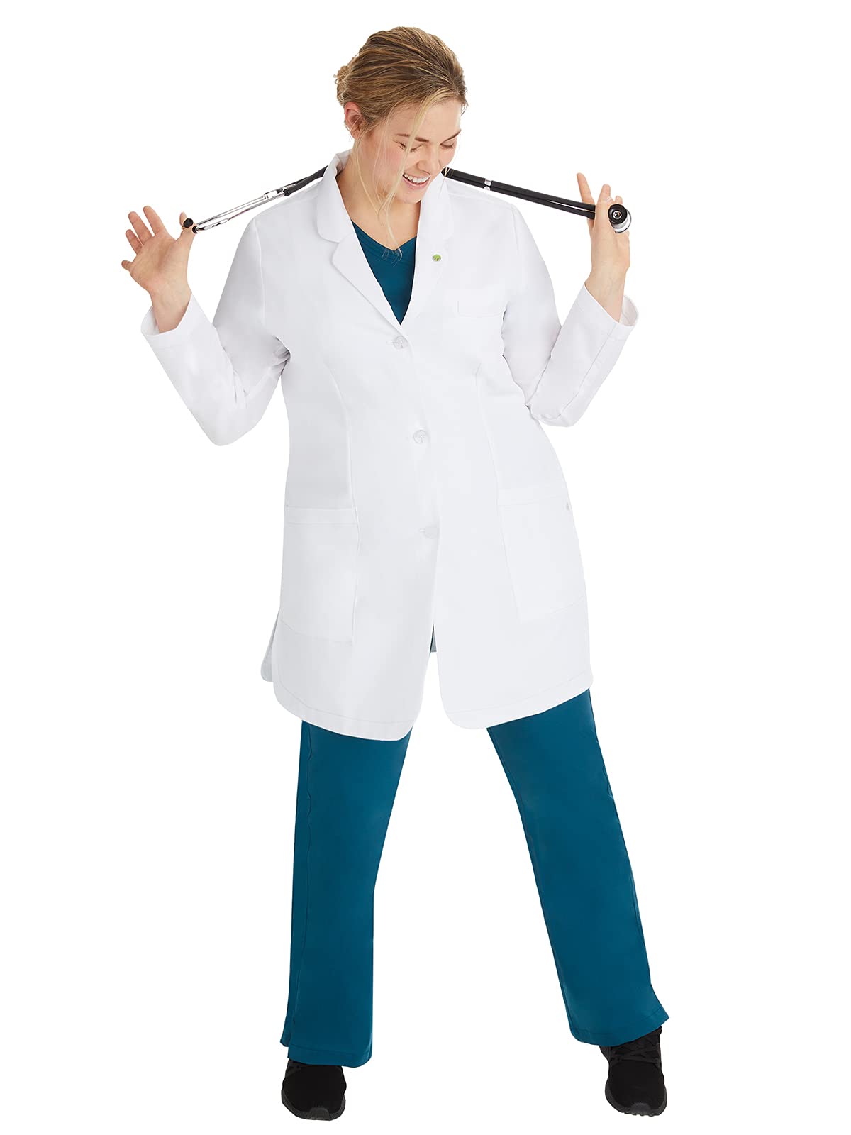 Healing Hands Lab Coat Women 4 Pocket Mid Length 5101 Fiona Womens Lab Coat The White Coat Modernist Collection White S