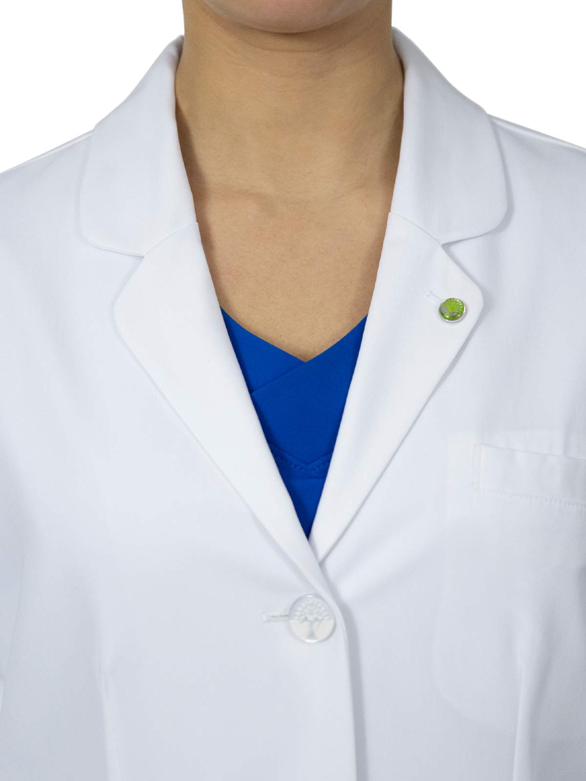 Healing Hands Lab Coat Women 4 Pocket Mid Length 5101 Fiona Womens Lab Coat The White Coat Modernist Collection White S