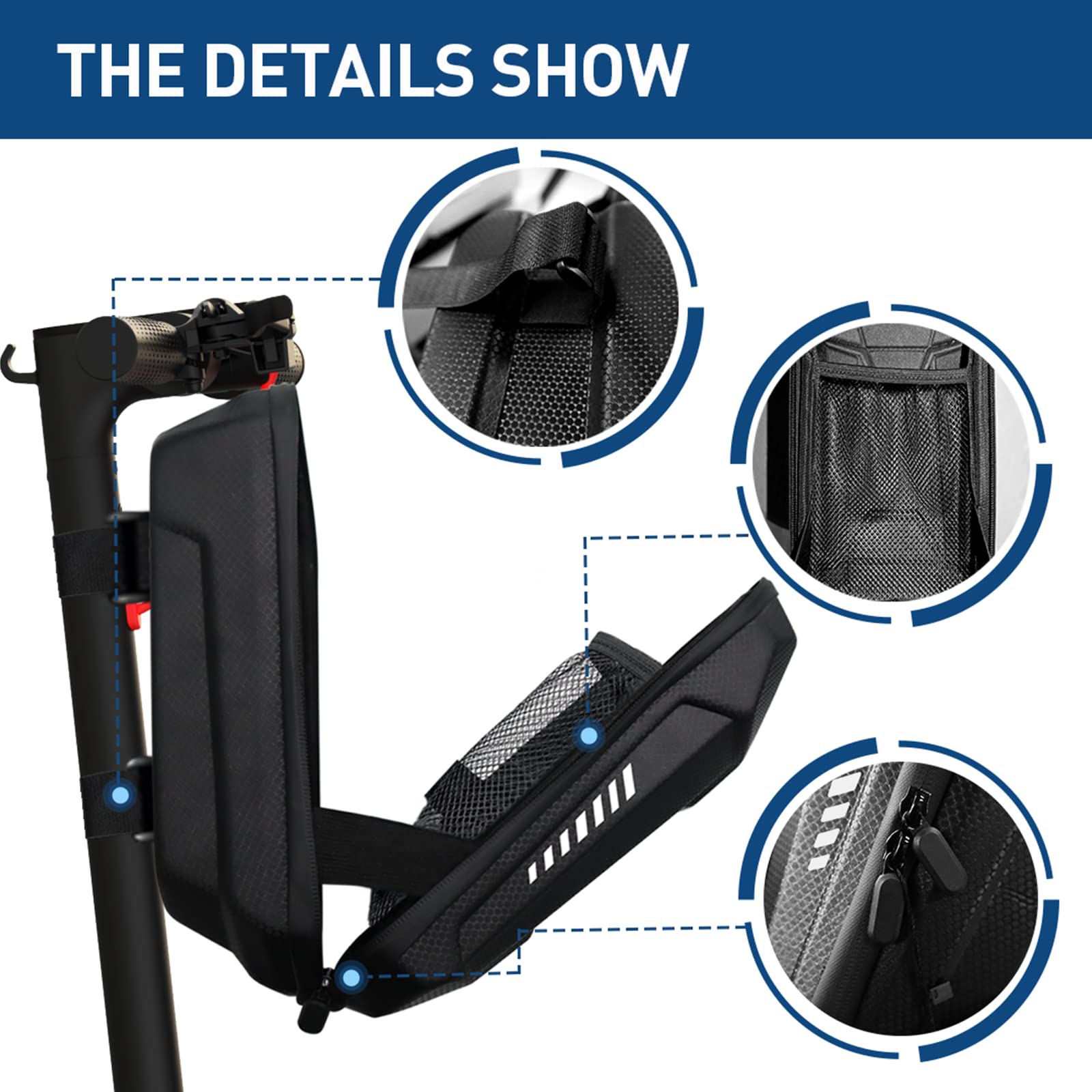 Hiboy Waterproof and Stable Handlebar Bag for Electric Scooter/Electric Bike/Bicycle/Motorcycle,3L Large Capacity