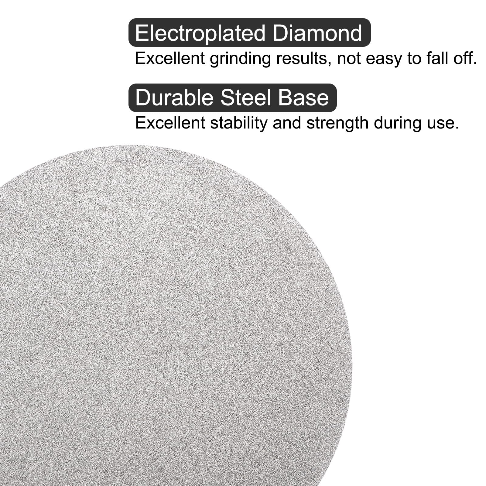 uxcell Diamond Sanding Grinding Disc, 12-Inch (300mm) Grit 60 No Center Hole, Flat Lap Disk Polishing Discs Abrasive Wheel for Gemstone Tile Porcelain Glass Stone Metal