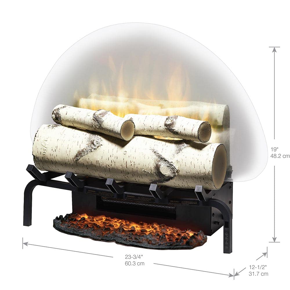 Dimplex Revillusion® 20" Plug-In Birch Log Set (Model RLG20BR), BTU 5118, 120 Volt, 1500 Watt