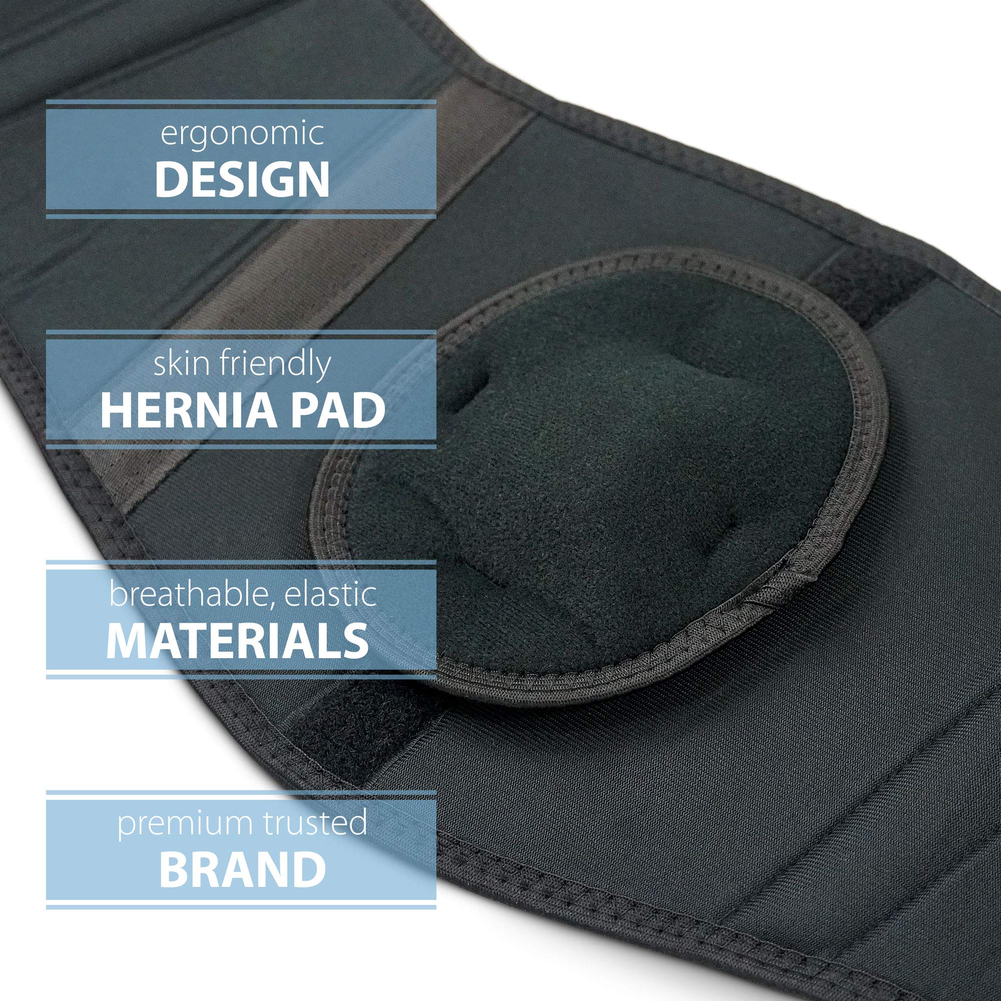 ORTONYX Ergonomic Umbilical Hernia Belt for Women and Men - Abdominal Support Binder with Compression Pad - Navel Ventral Epigastric Incisional and Belly Button Hernias Surgery Brace - OX353-S/M